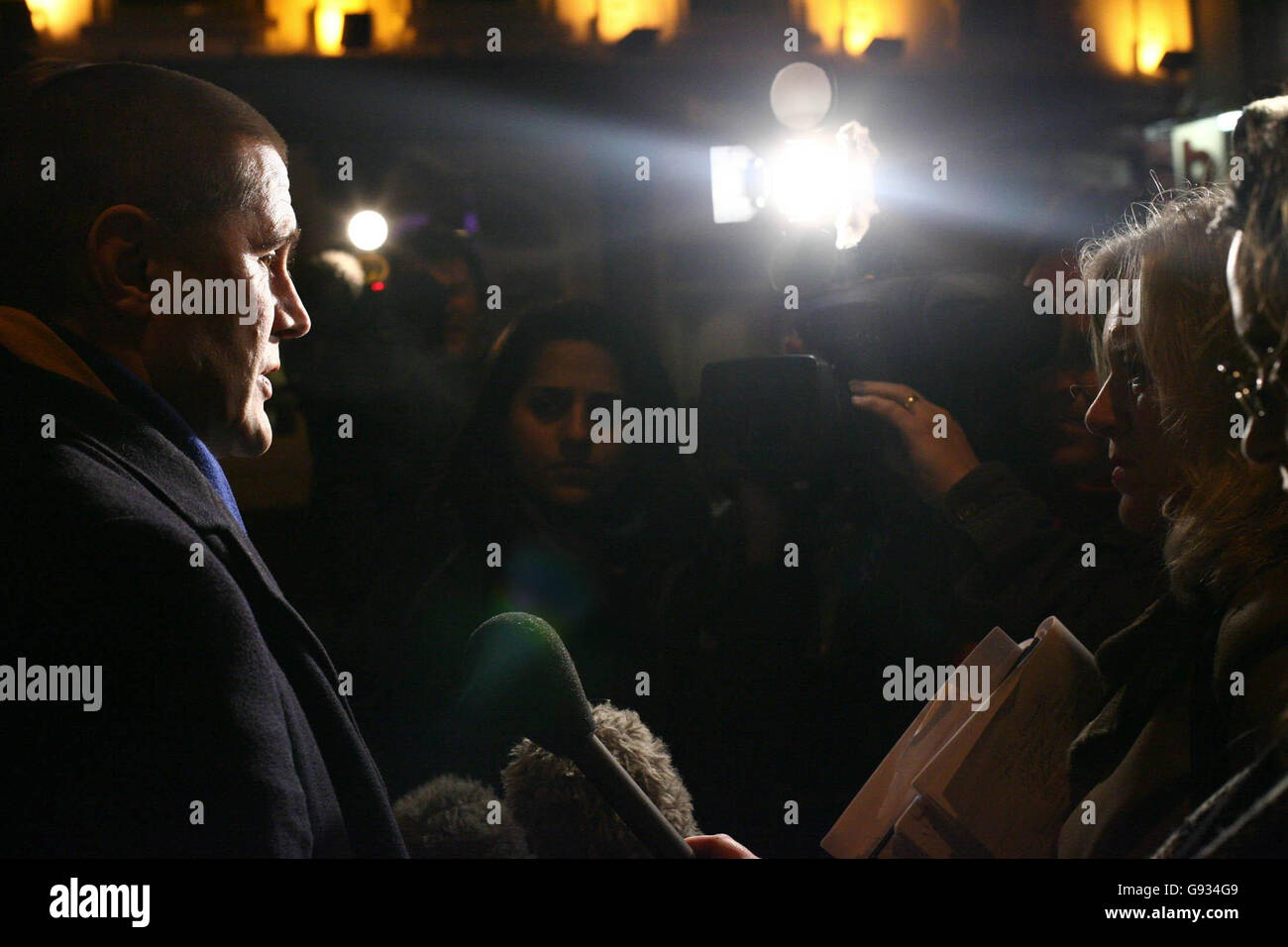 Detective Superintendent Keith Garwood (left) briefs the press outside ...