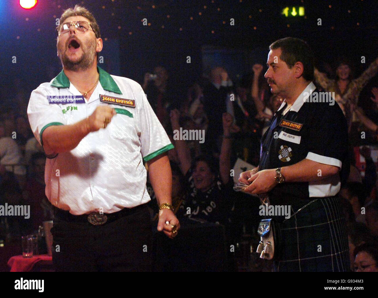England's Martin Adams celebrates defeating Scotland's Mike Veitch ...