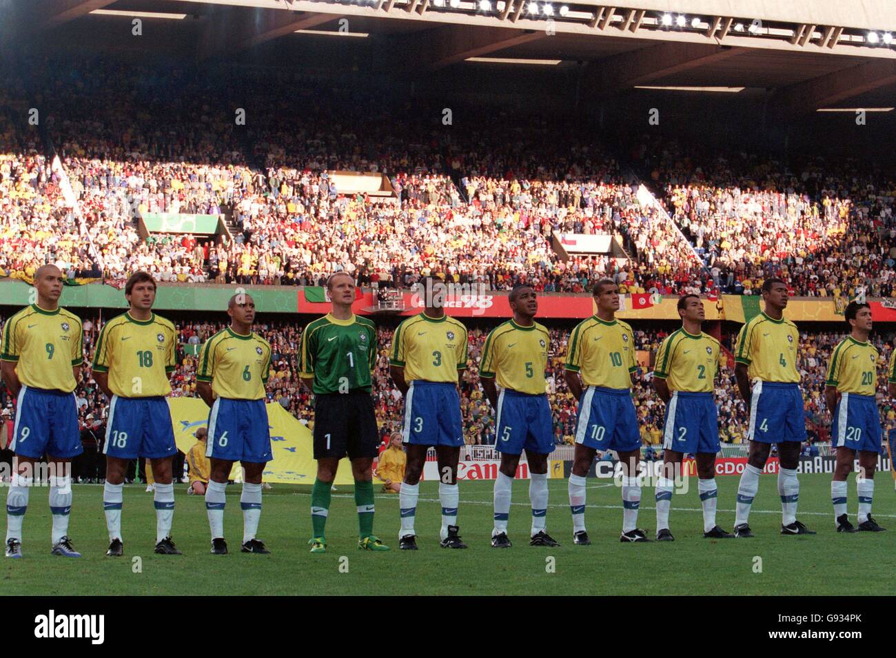 Soccer world cup france 98 second round brazil v chile hi-res stock ...