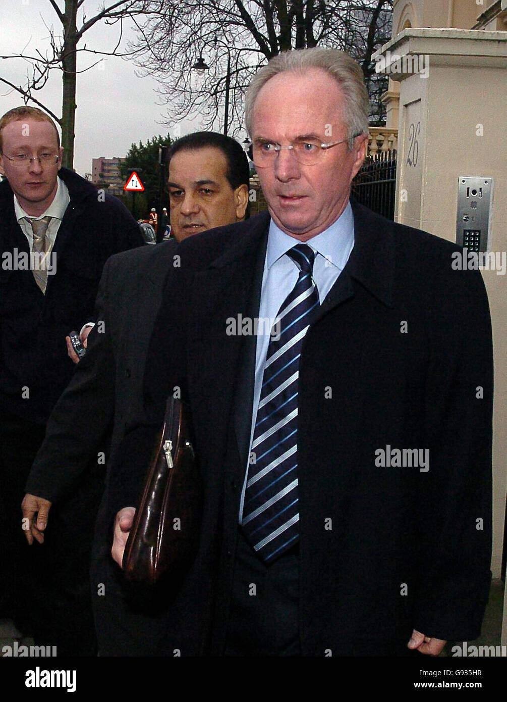 England football coach sven goran eriksson leaves his london home hi ...