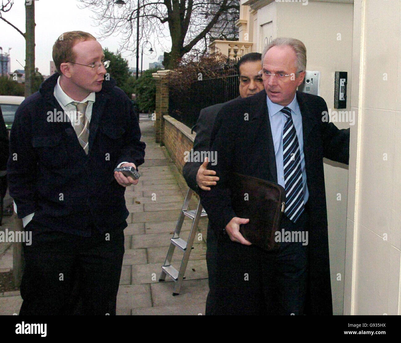 England football coach sven goran eriksson leaves his london home hi ...