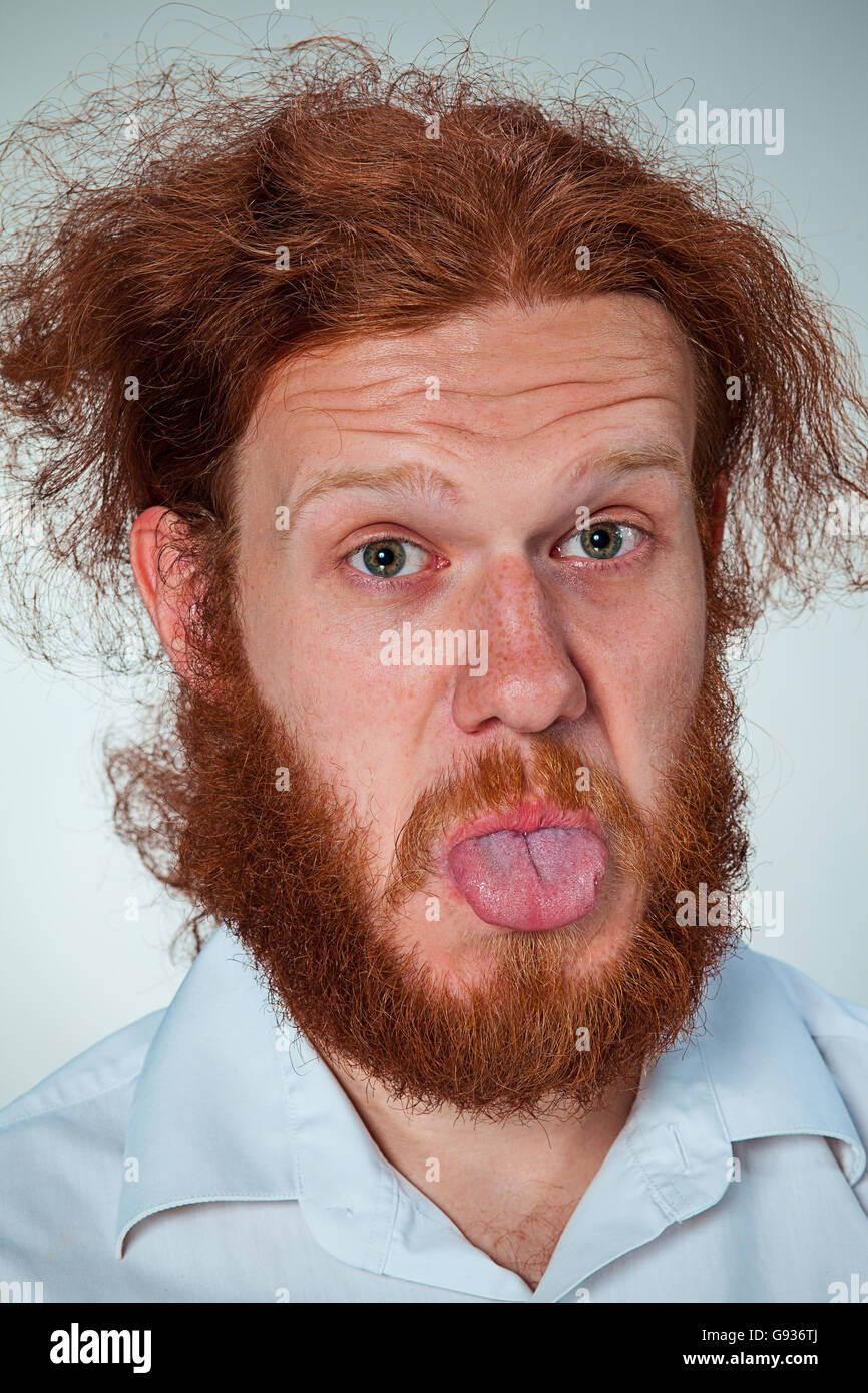 The portrait of disgusted man Stock Photo - Alamy