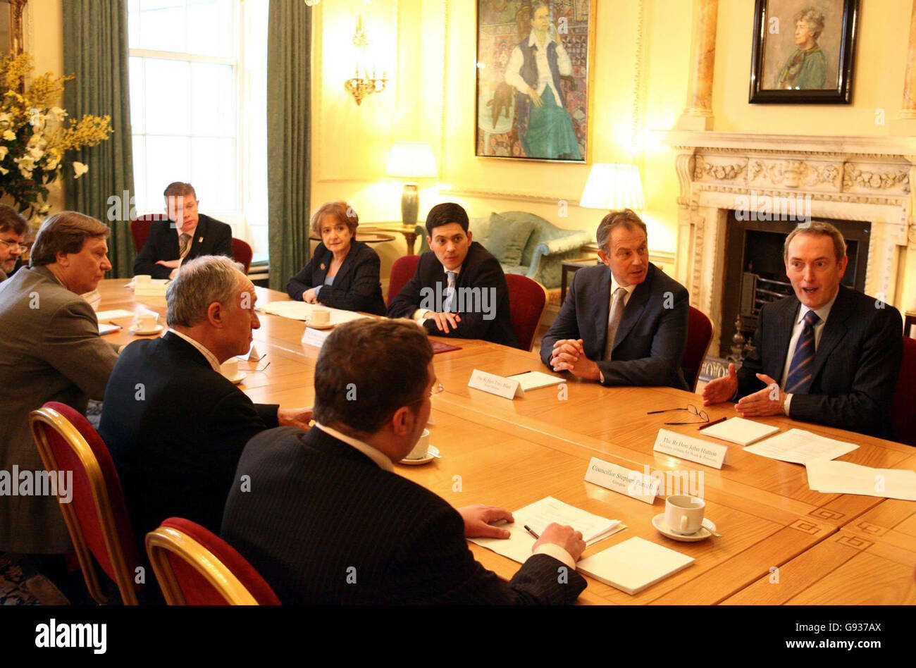 Britain's Prime Minister Tony Blair attends a round table meeting with ...