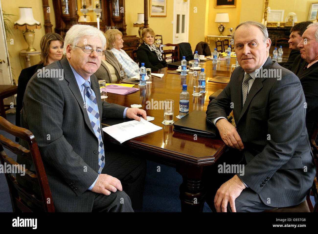 Garda Commissioner Noel Conroy (right) meets Michael Gallagher Chairman ...