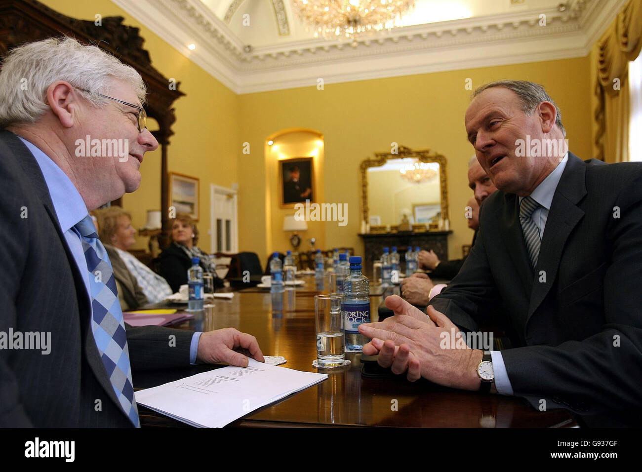 Garda Commissioner Noel Conroy (right) meets Michael Gallagher Chairman ...