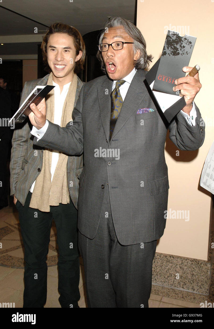 Businessman David Tang and his son (name not known) attend the UK ...