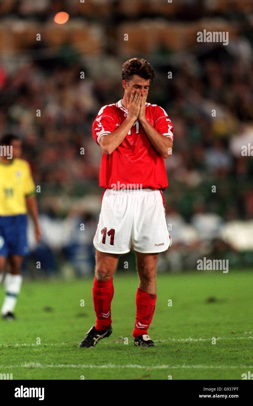 Soccer - World Cup France 98 - Quarter Final - Brazil v Denmark Stock ...