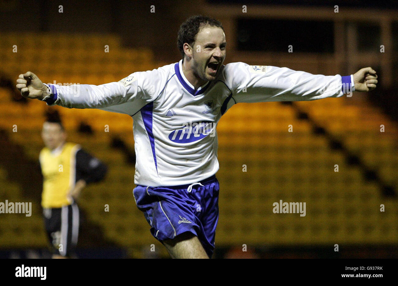 Alloa's Ross Hamilton celebrates scoring against Livingston during the ...