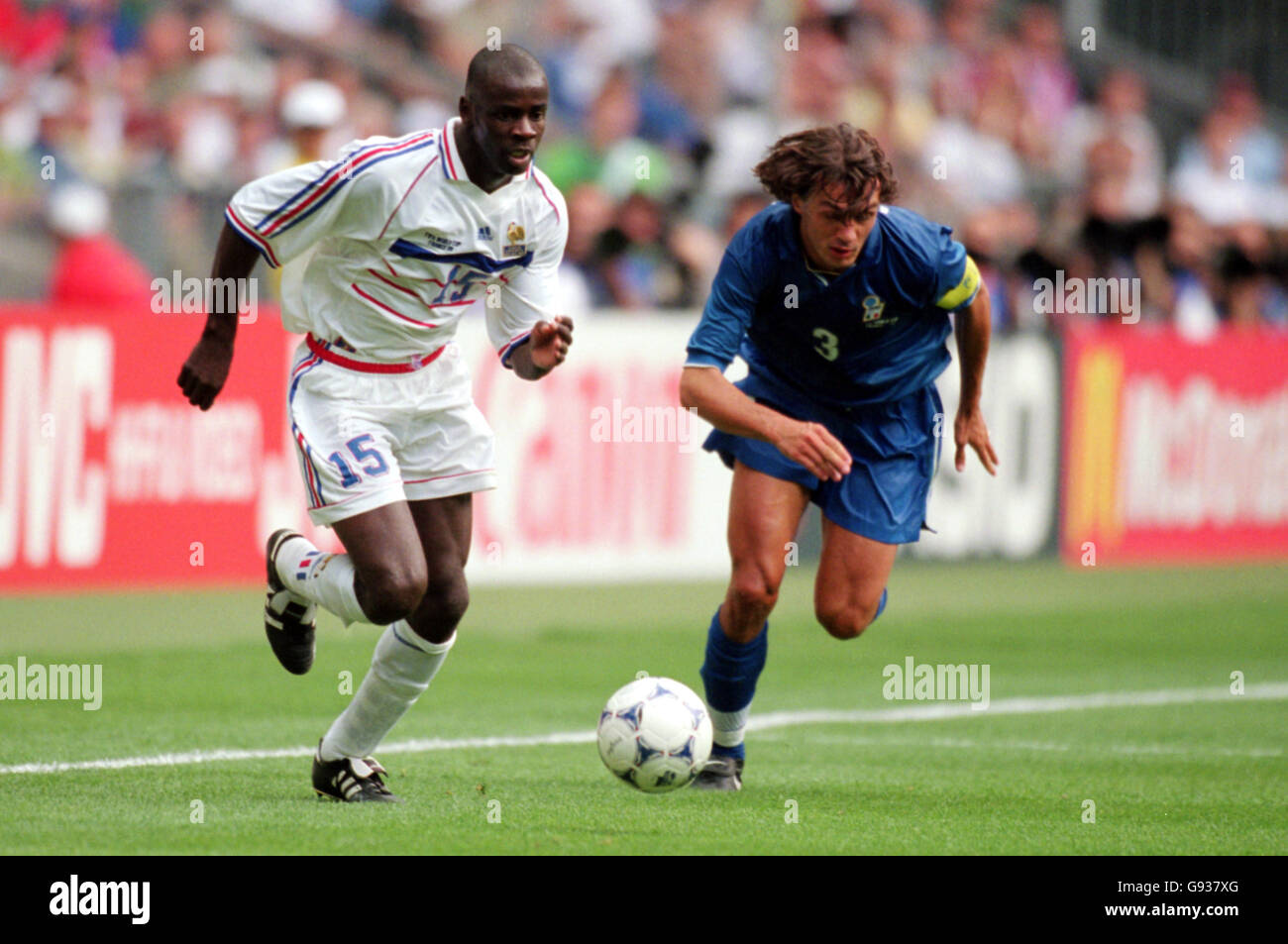 Soccer - World Cup France 98 - Quarter Final - Italy v France Stock ...