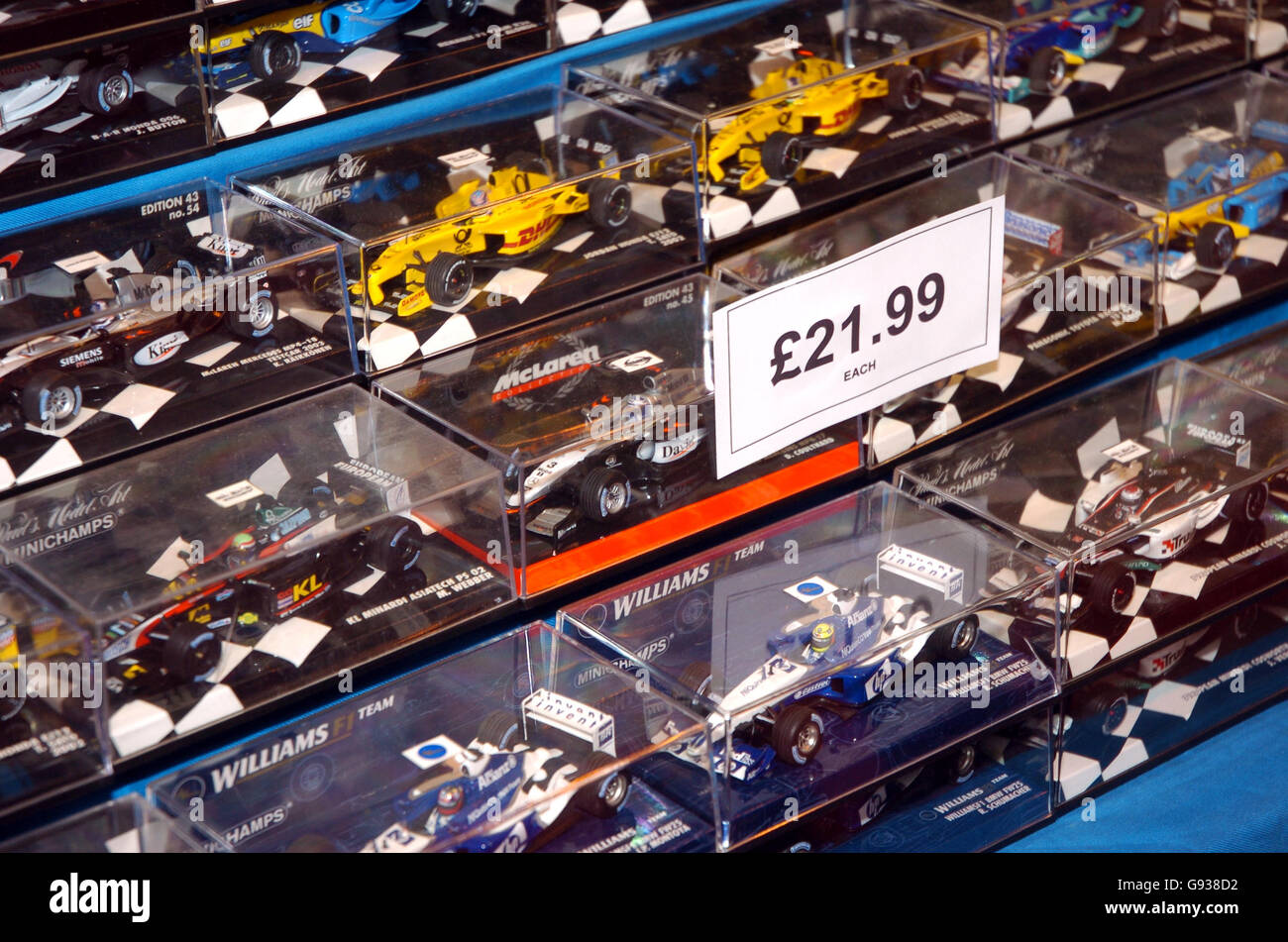 Motor Racing - Autosport Show - NEC Birmingham. Model cars on sale ...