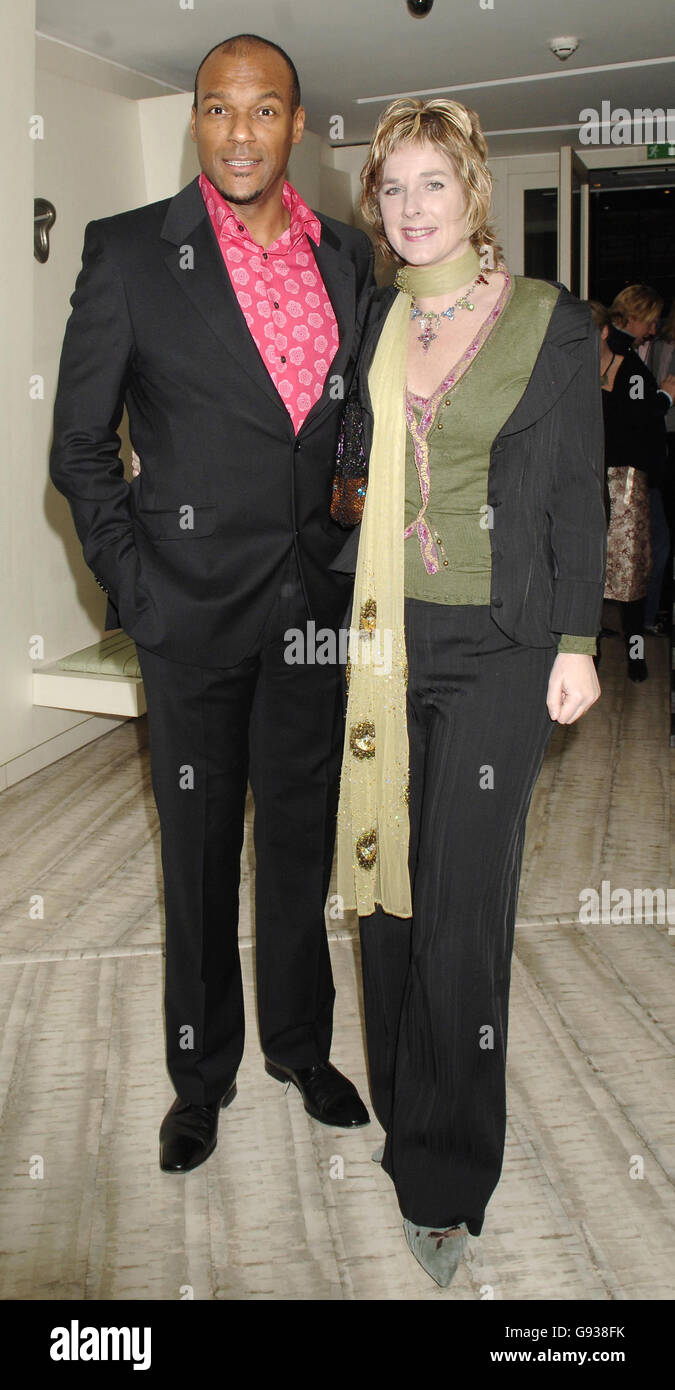 Colin Salmon and Fiona Hawthorne attend the party following the UK film ...