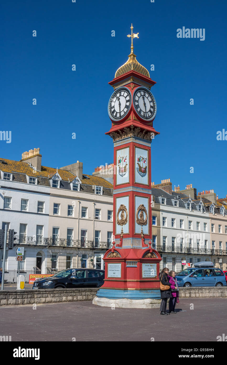 England Dorset Weymouth The Jubilee clock Stock Photo - Alamy