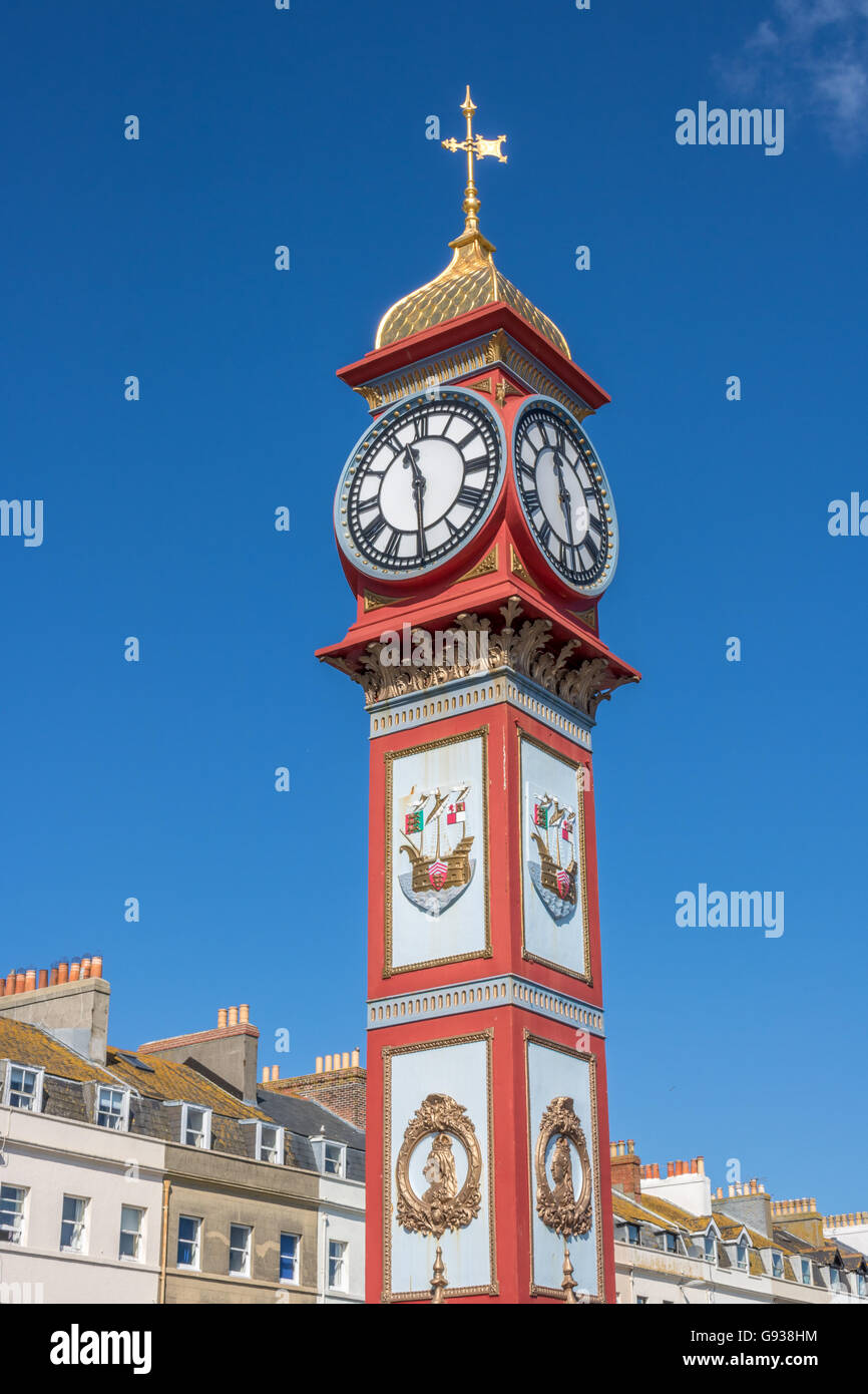 England Dorset Weymouth The Jubilee clock Stock Photo - Alamy