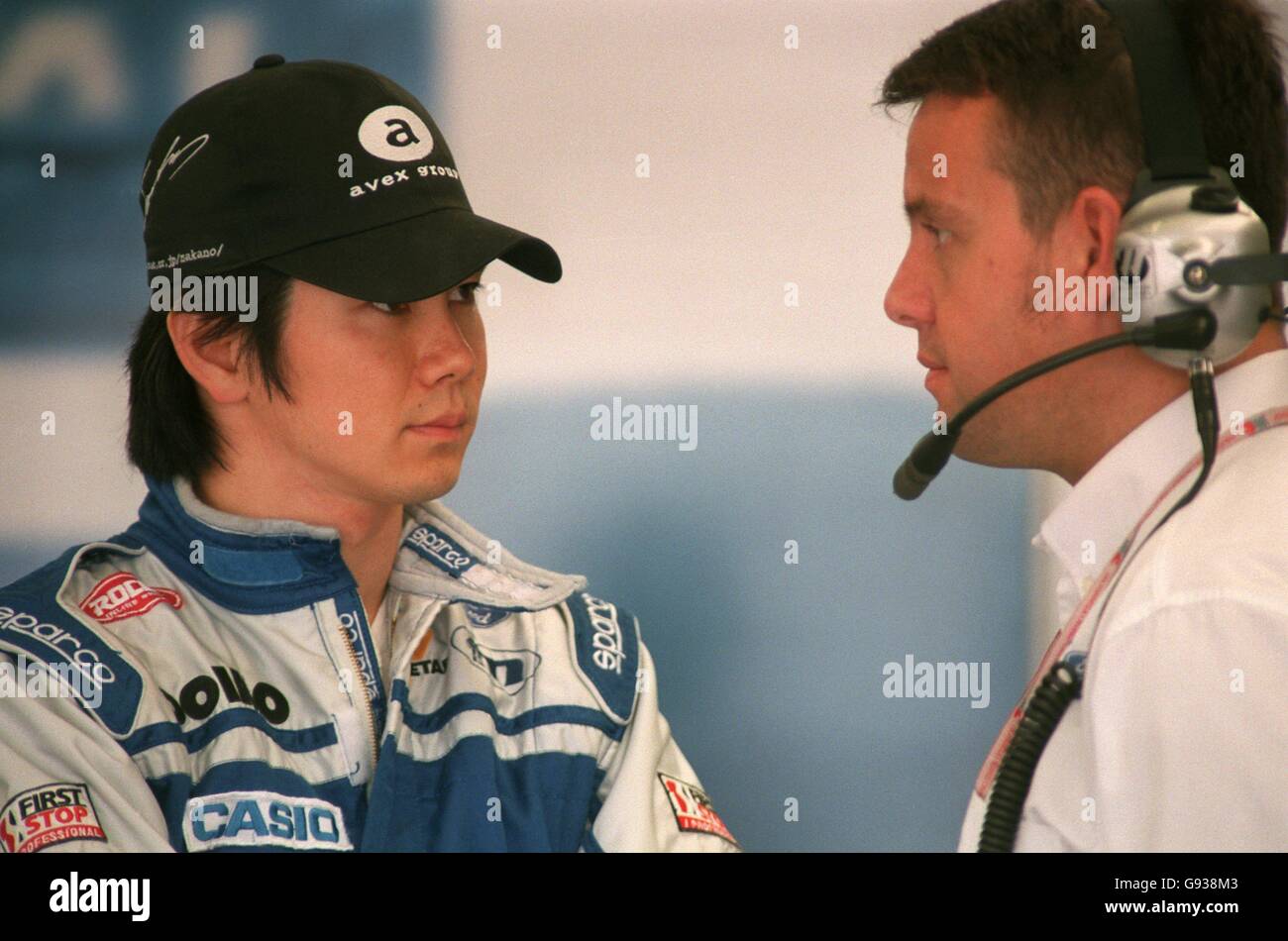 Toranosuke takagi chats to a member of his team hi-res stock ...