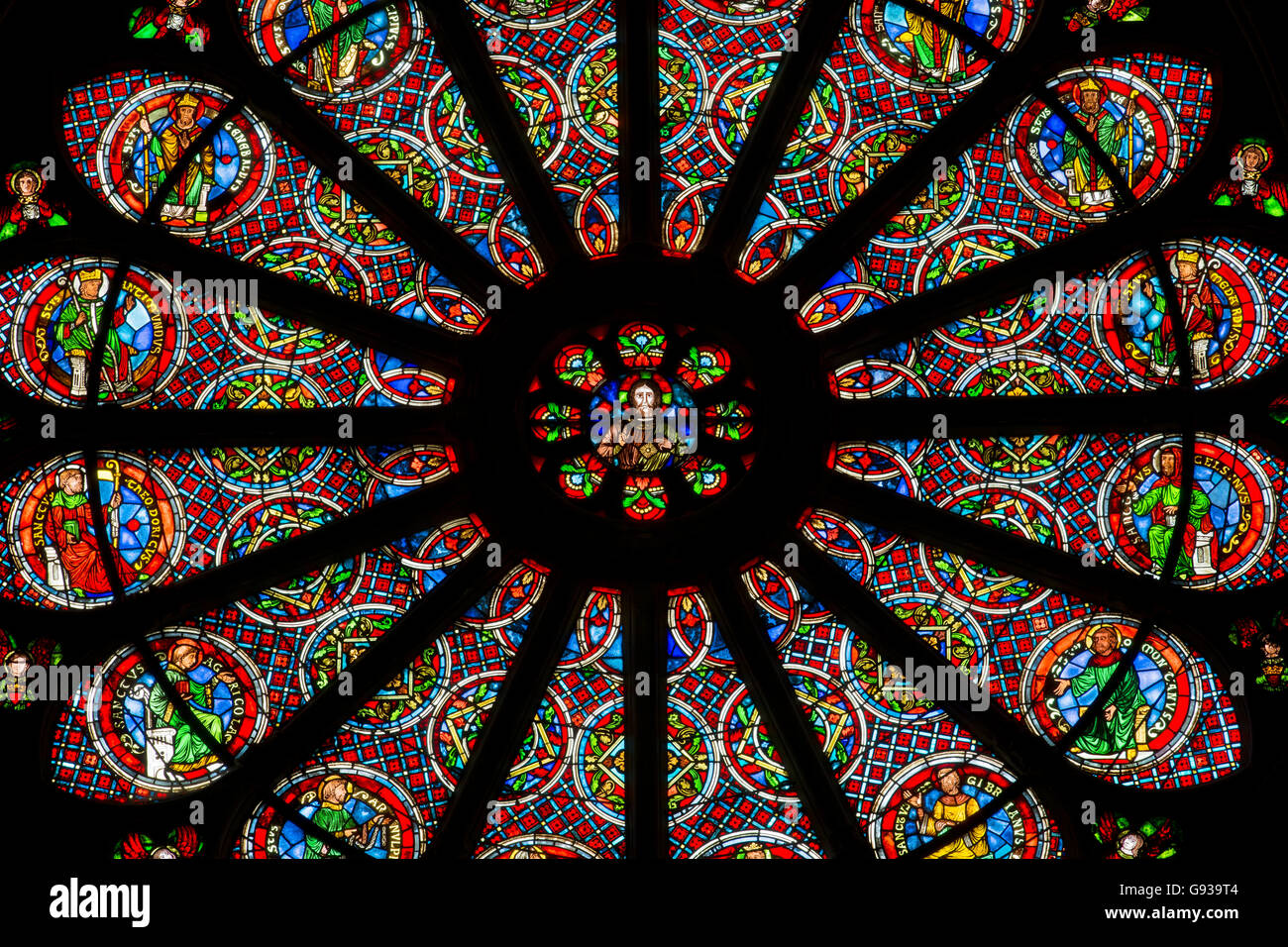 Detail of the rose window Stock Photo - Alamy