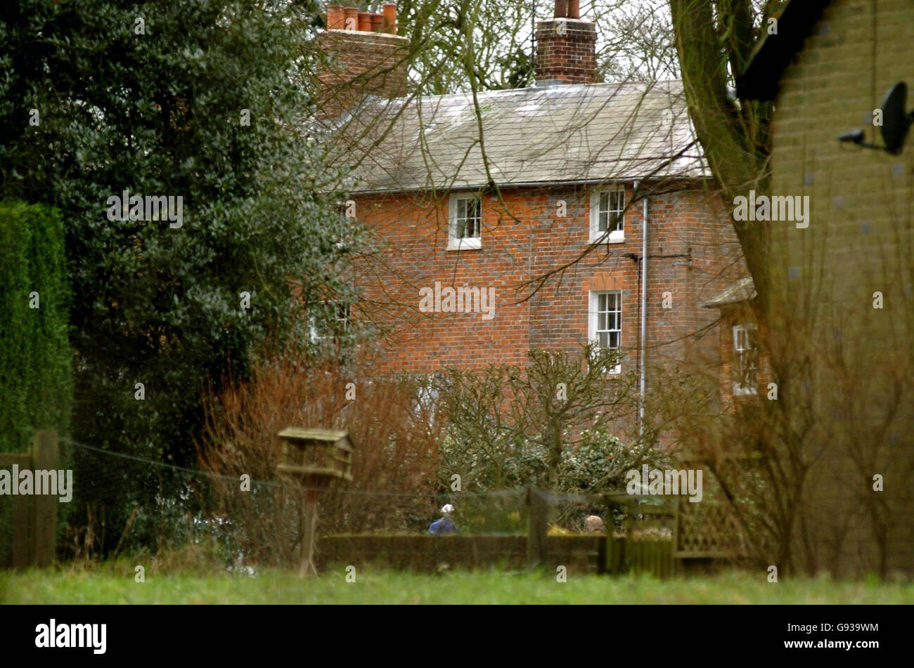 The Old Rectory (centre, background) in Peasmore, Berkshire, the home ...