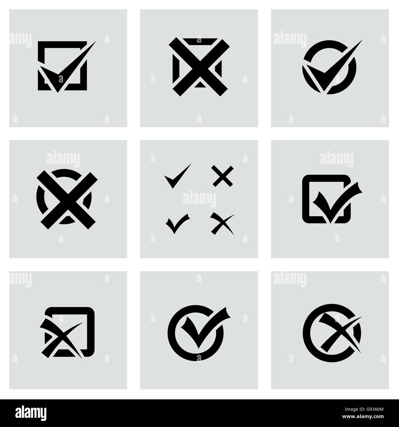 Vector black check marks icon set Stock Vector Image & Art - Alamy
