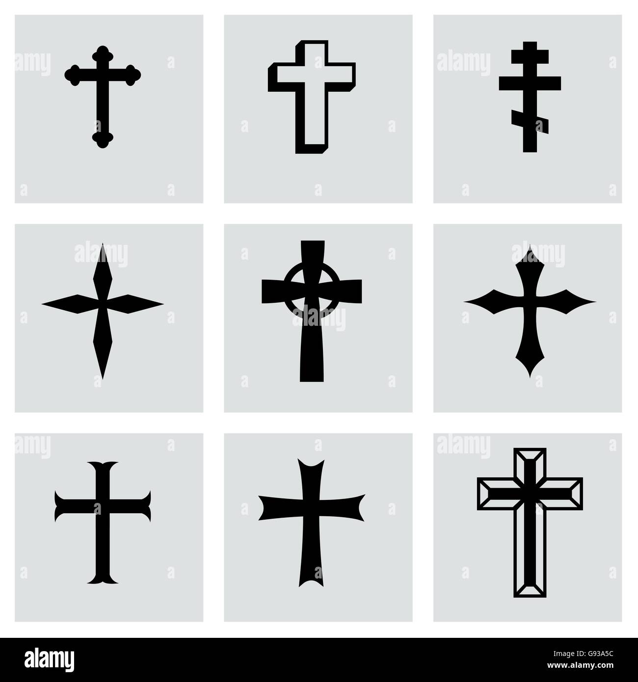 Vector black crosses icon set Stock Vector Image & Art - Alamy