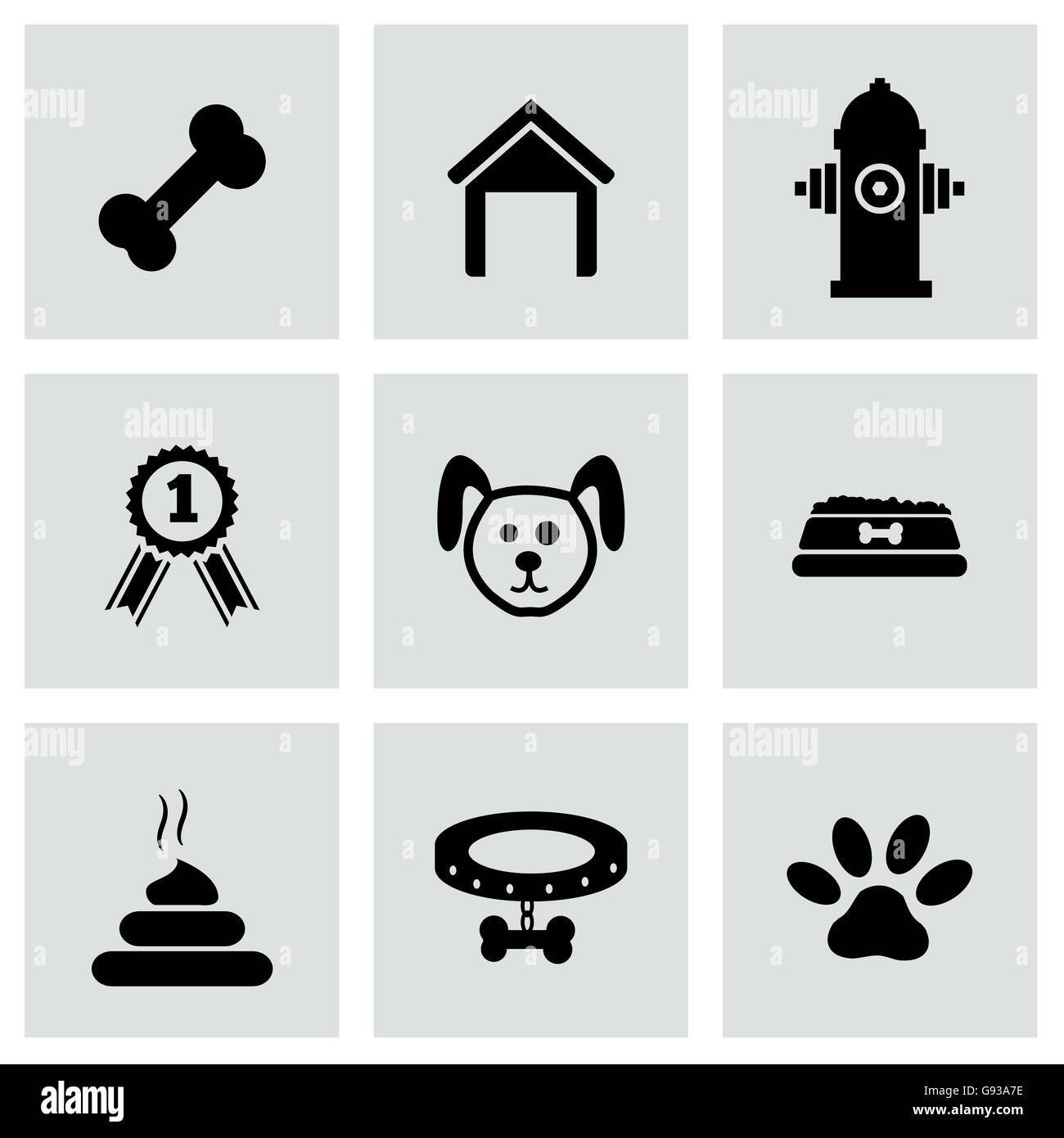 Vector black dog icon set Stock Vector Image & Art - Alamy