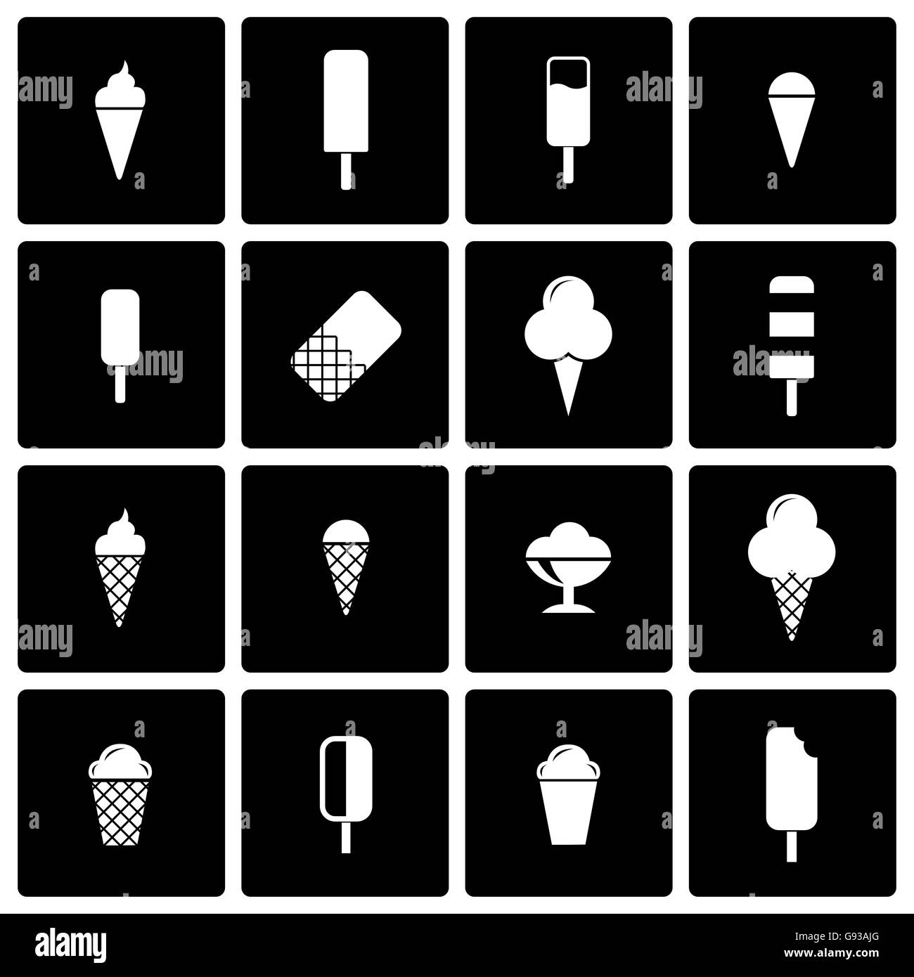 Dessert ice cream fruit Black and White Stock Photos & Images - Alamy