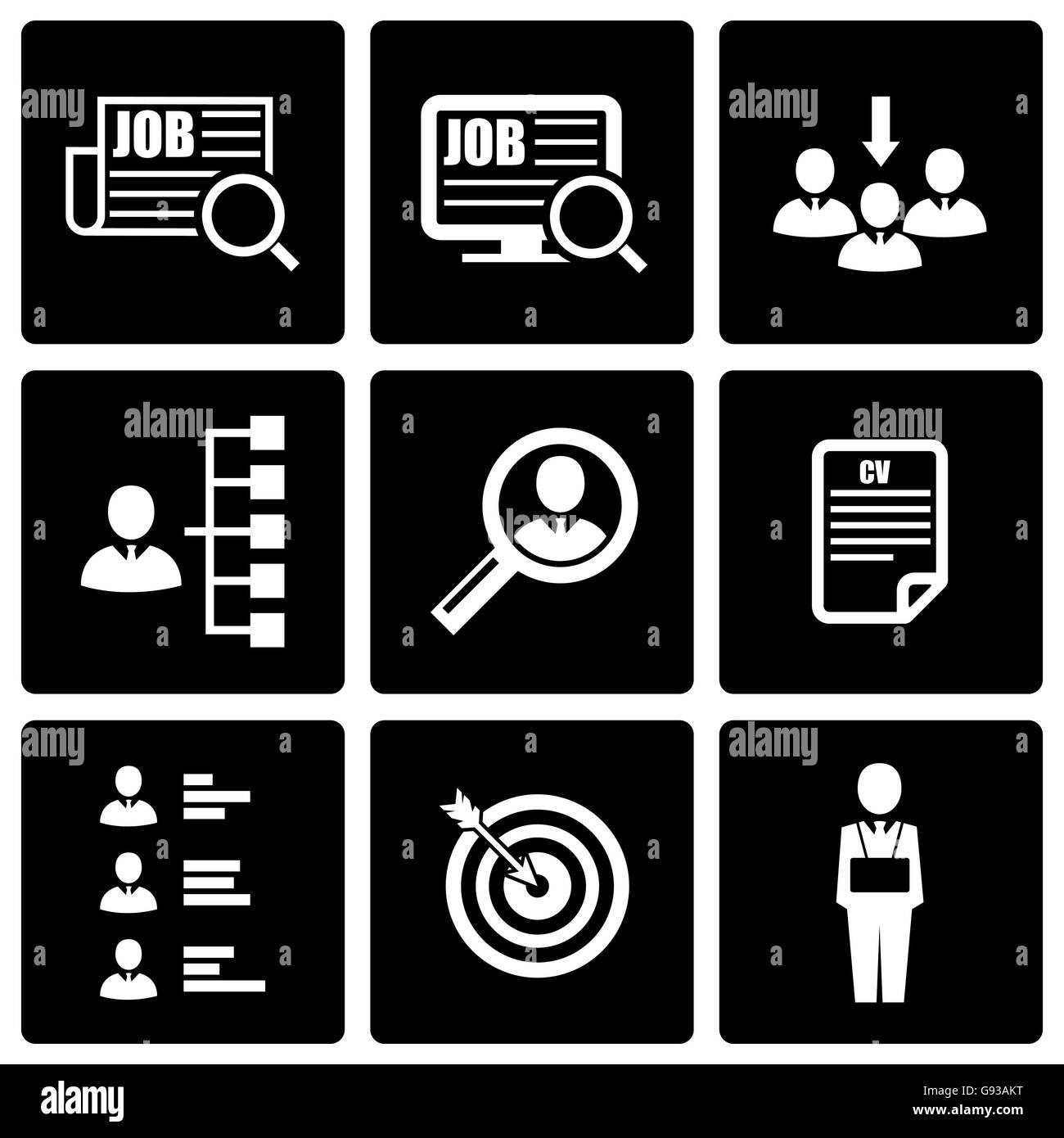 Cv job search vector Black and White Stock Photos & Images - Alamy