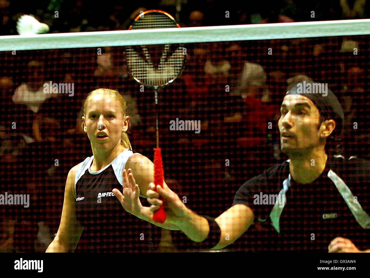 Great Britain's Nathan Robertson and Gail Emms in action during the ...