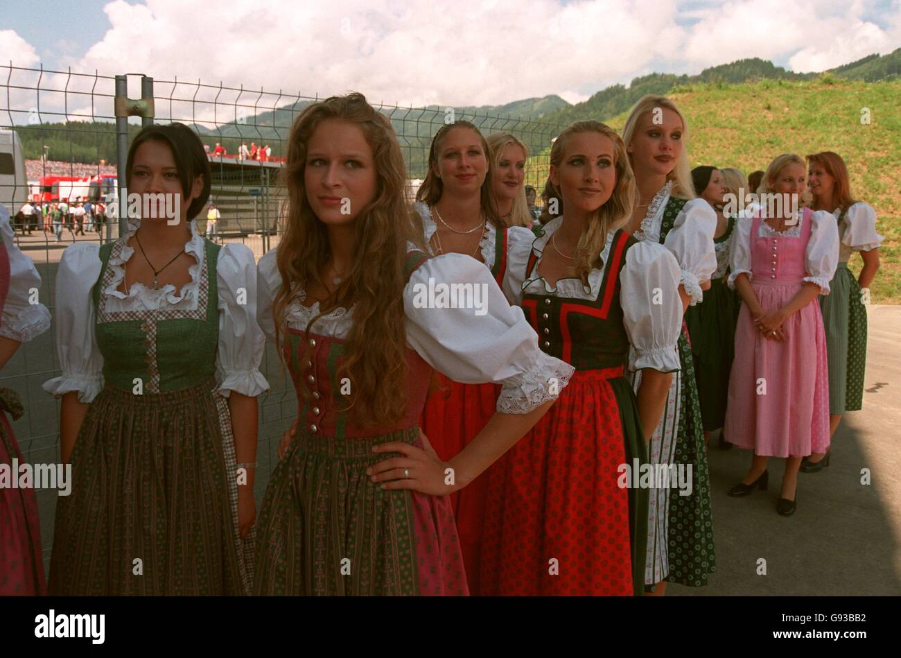 Formula One Motor Racing - Austrian Grand Prix. Austrian grid girls ...
