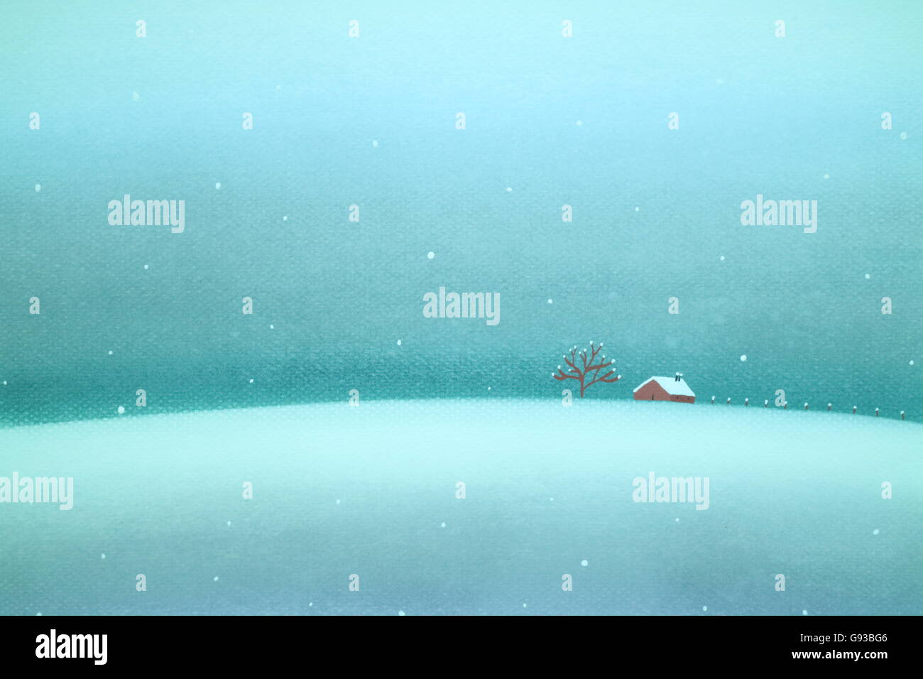 pastel snow hill Stock Photo - Alamy