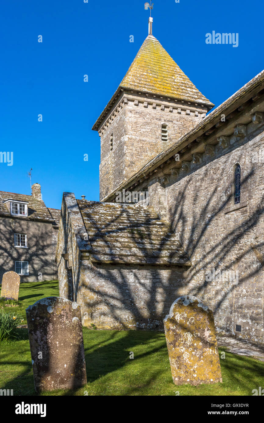England Dorset Worth Matravers The village church Adrian Baker Stock ...