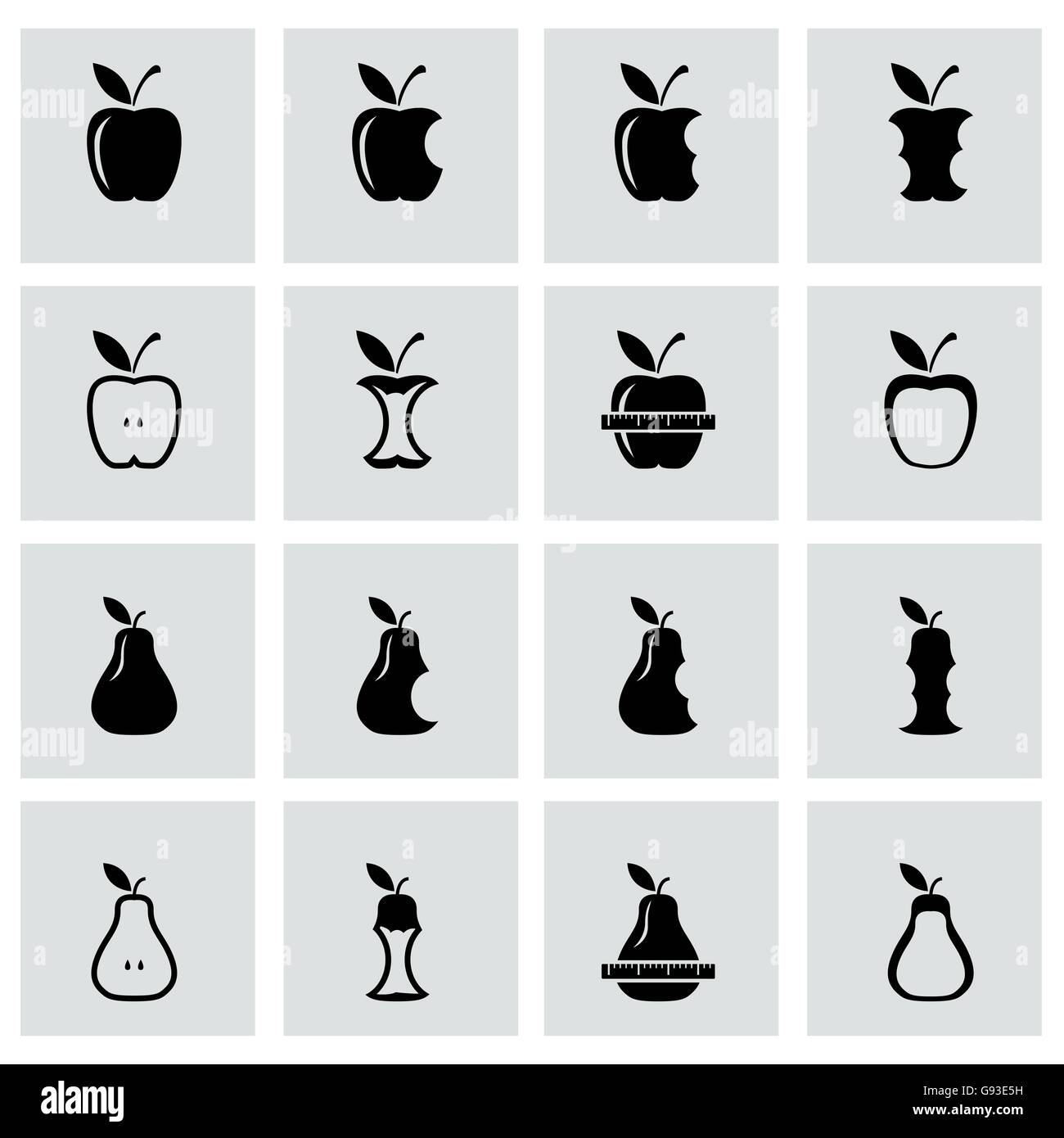 Black vector avocado icon Stock Vector Images - Alamy