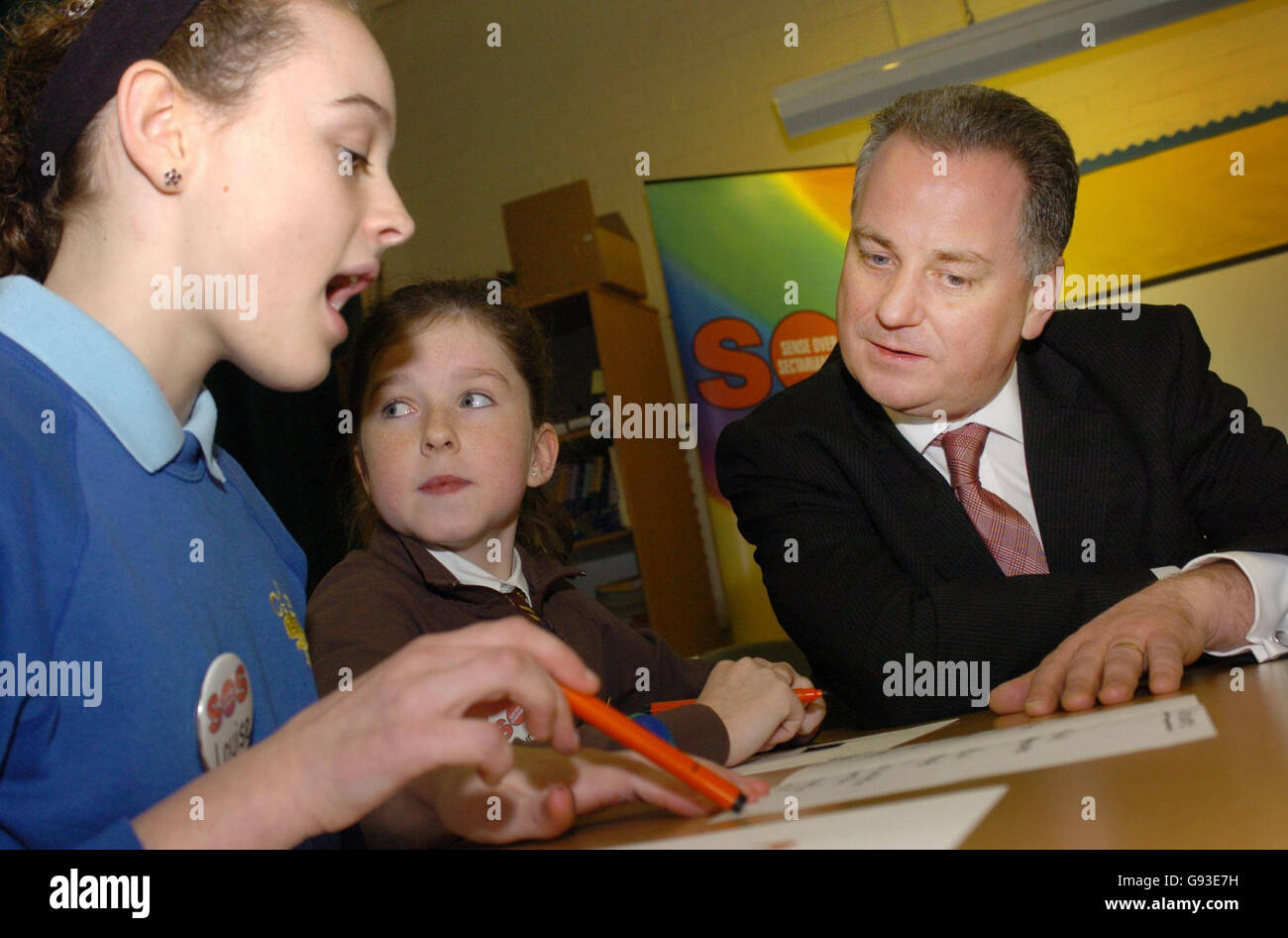 Who are involved in an anti sectarianism project hi-res stock ...