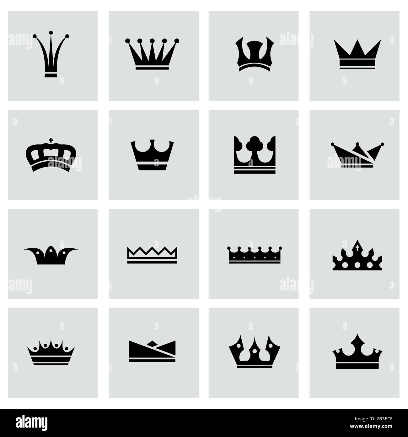 Set pink sign crown Cut Out Stock Images & Pictures - Alamy