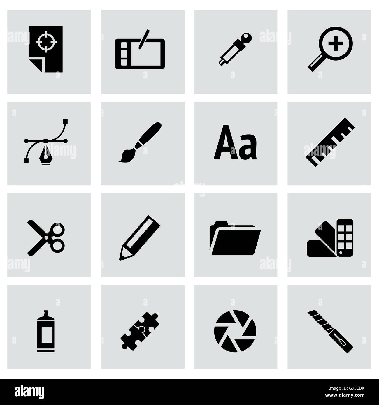 Vector black graphic design icon set Stock Vector Image & Art - Alamy