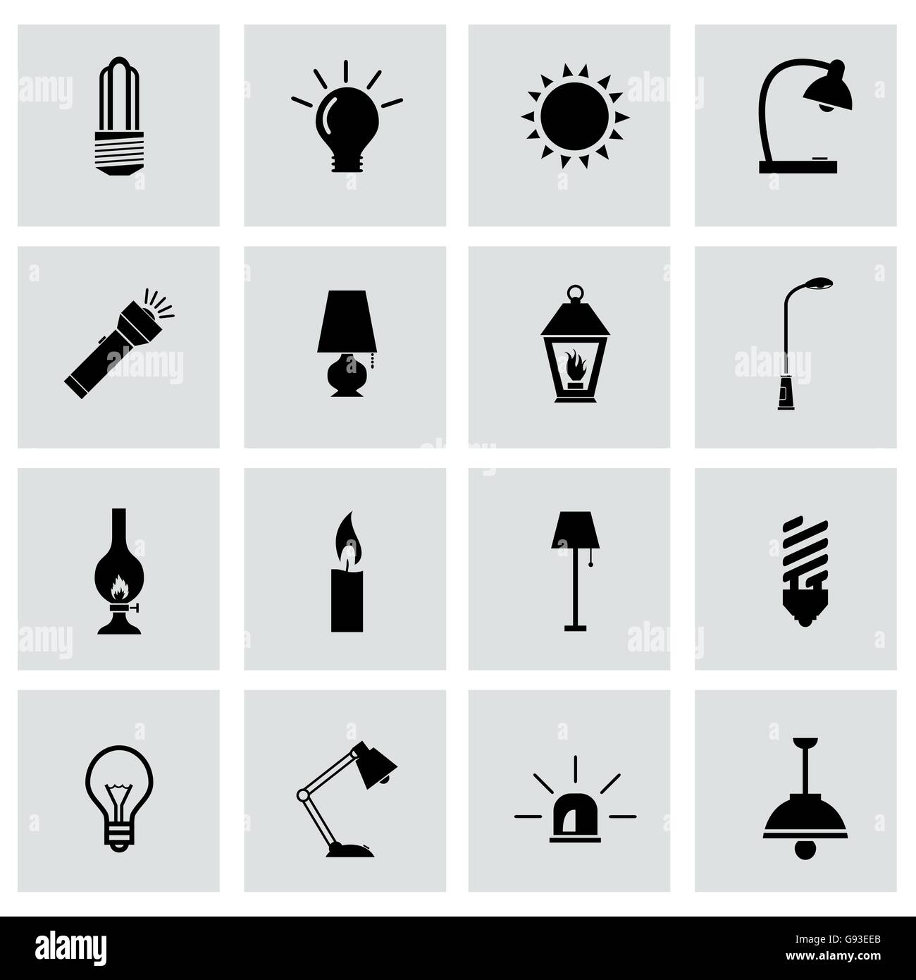 Light bulb web interface Stock Vector Images - Alamy