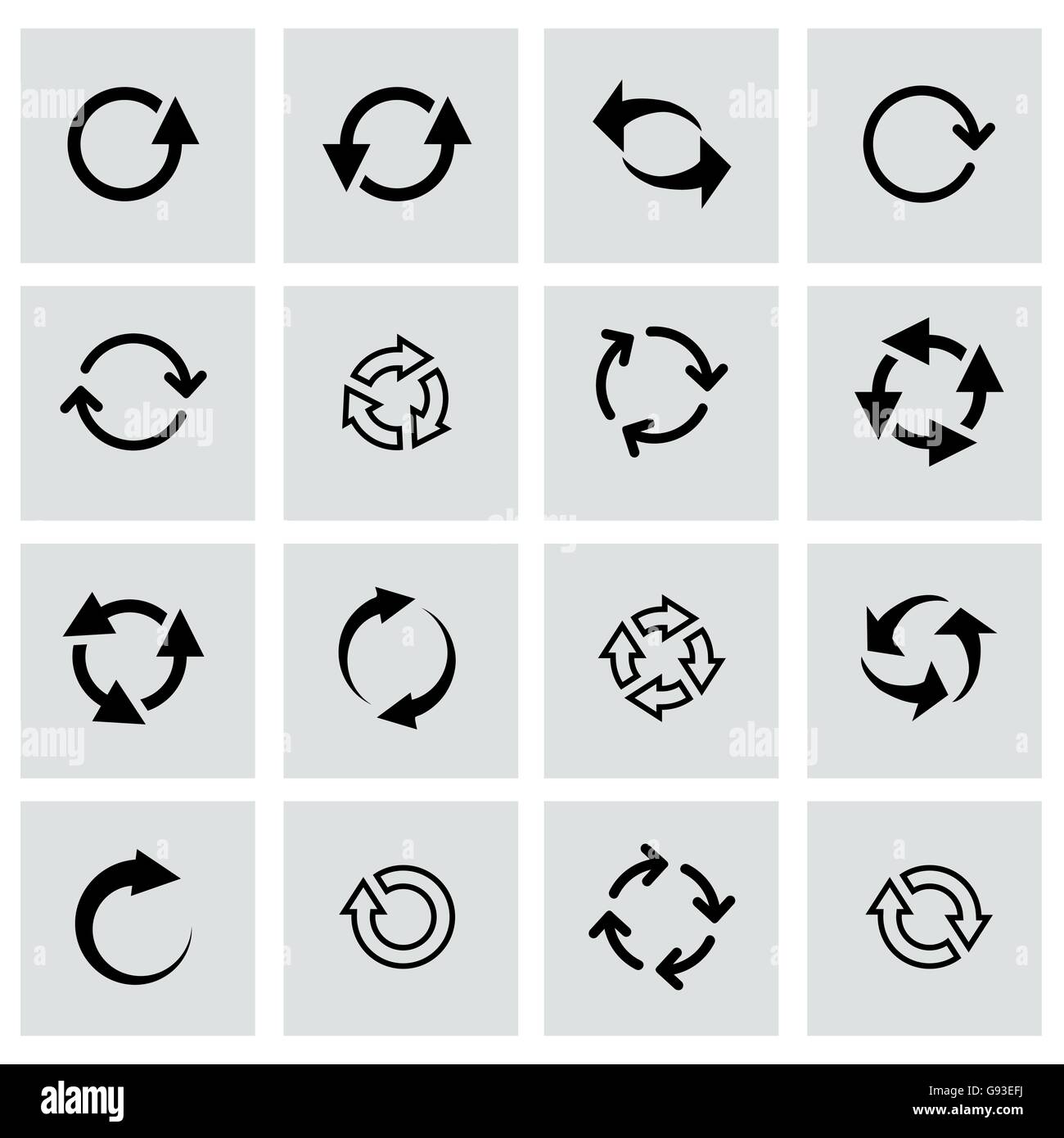 Vector black refresh icon set Stock Vector Image & Art - Alamy