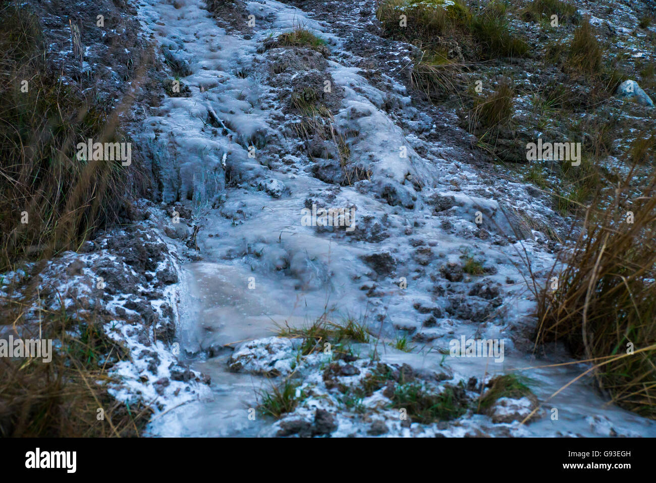 Frozen water, icicles Stock Photo - Alamy