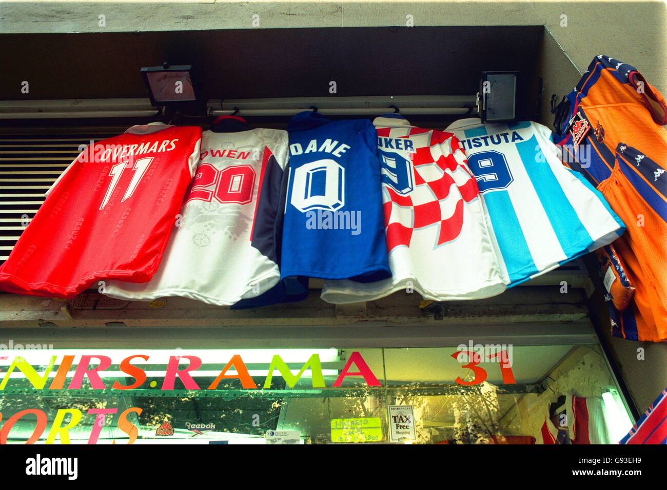 Spanish Soccer - Barcelona Club Shop Stock Photo - Alamy