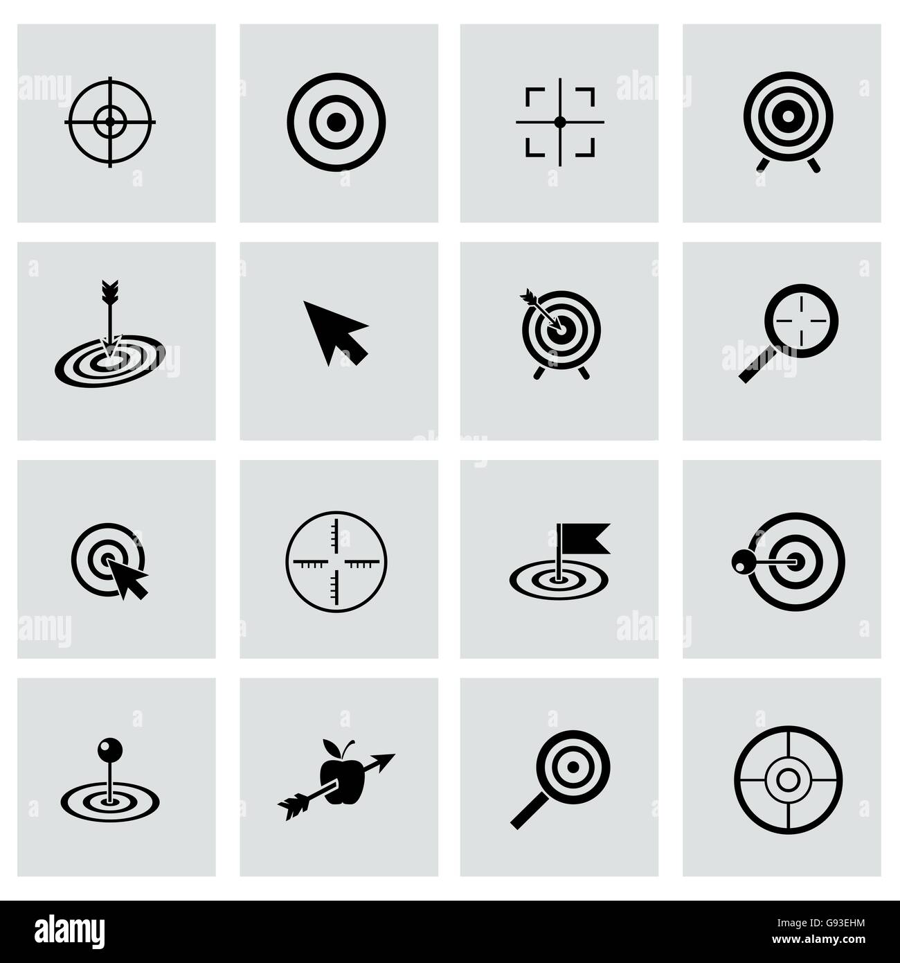 Vector black target icon set Stock Vector Image & Art - Alamy