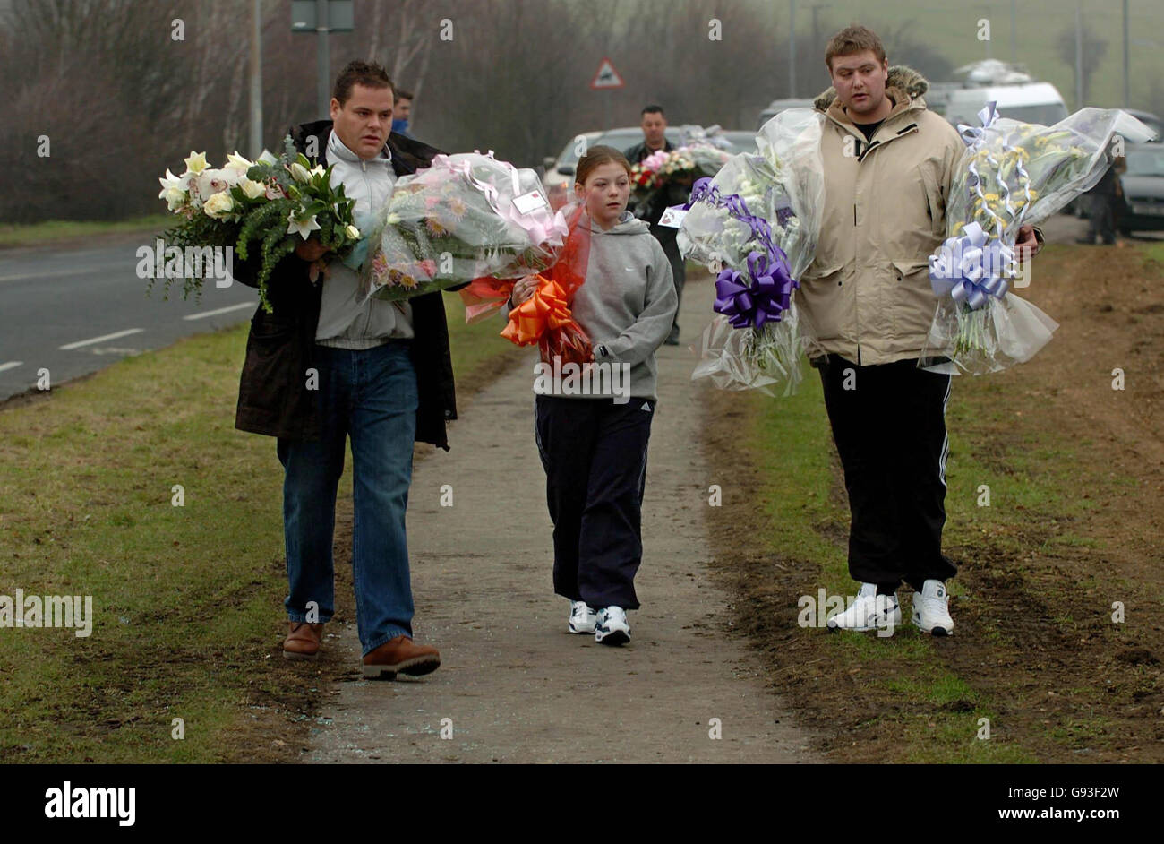 At the scene of tuesday evenings accident near tilbury hi-res stock ...