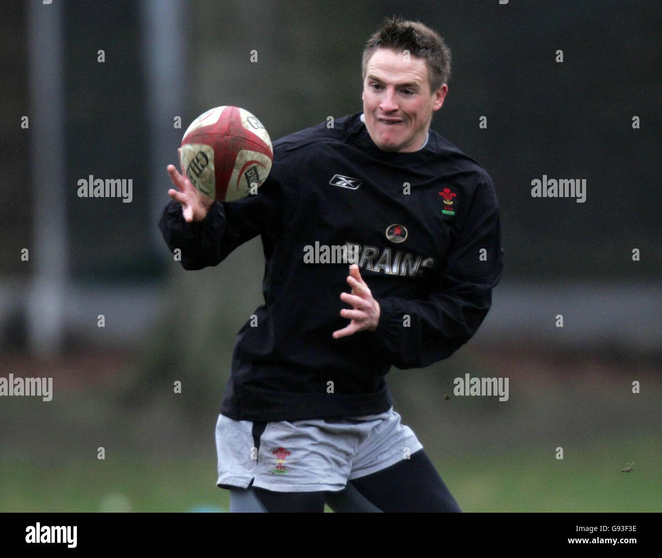 Wales' Matthew Watkins during a training session at Sophia Gardens ...