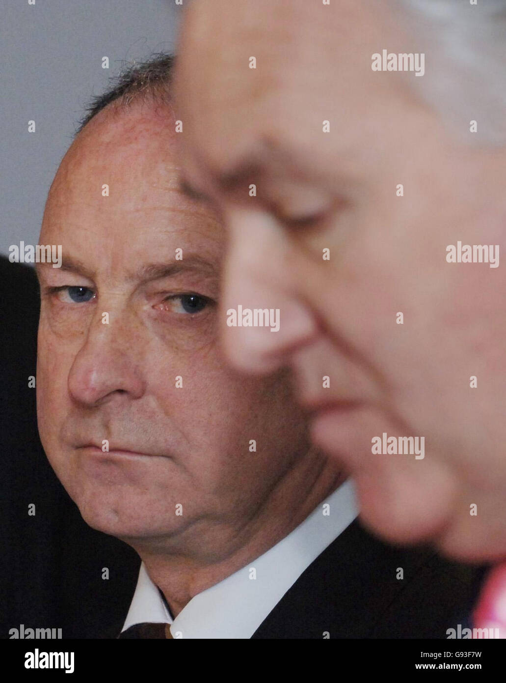 Secretary of State for Northern Ireland, Peter Hain (right) hosts a ...