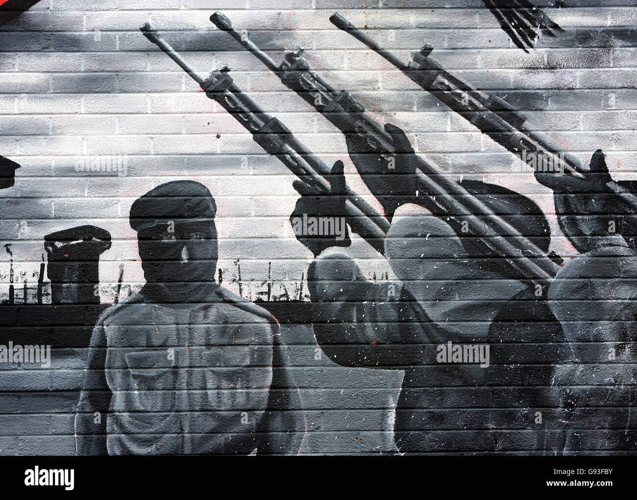 An IRA mural in west Belfast, Wednesday 1 February 2006. Details were ...