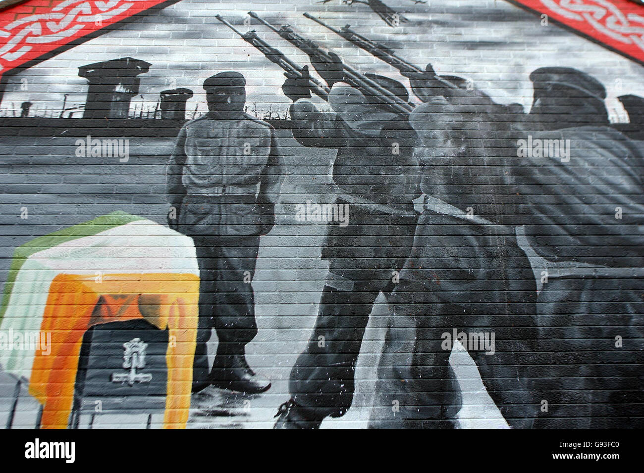 An IRA mural in west Belfast, Wednesday 1st February 2006. Details were ...