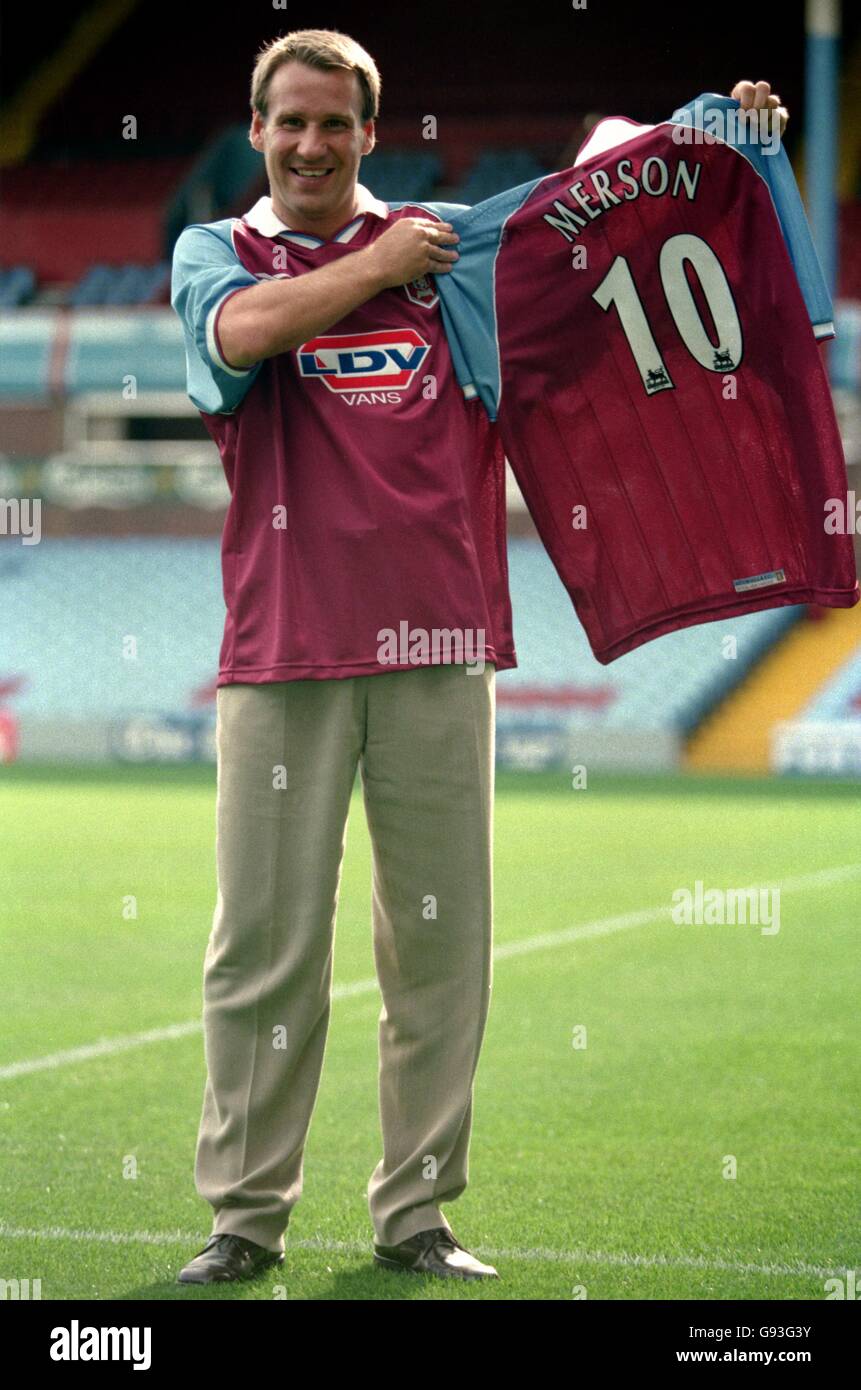 Paul merson signs for aston villa hi-res stock photography and images ...