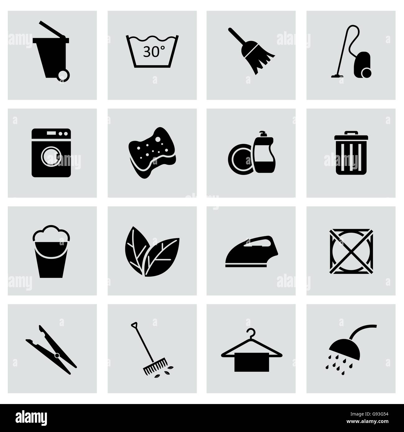 Vector black cleaning icons set Stock Vector Image & Art - Alamy Vector black cleaning icons set Stock Vector Image & Art - Alamy