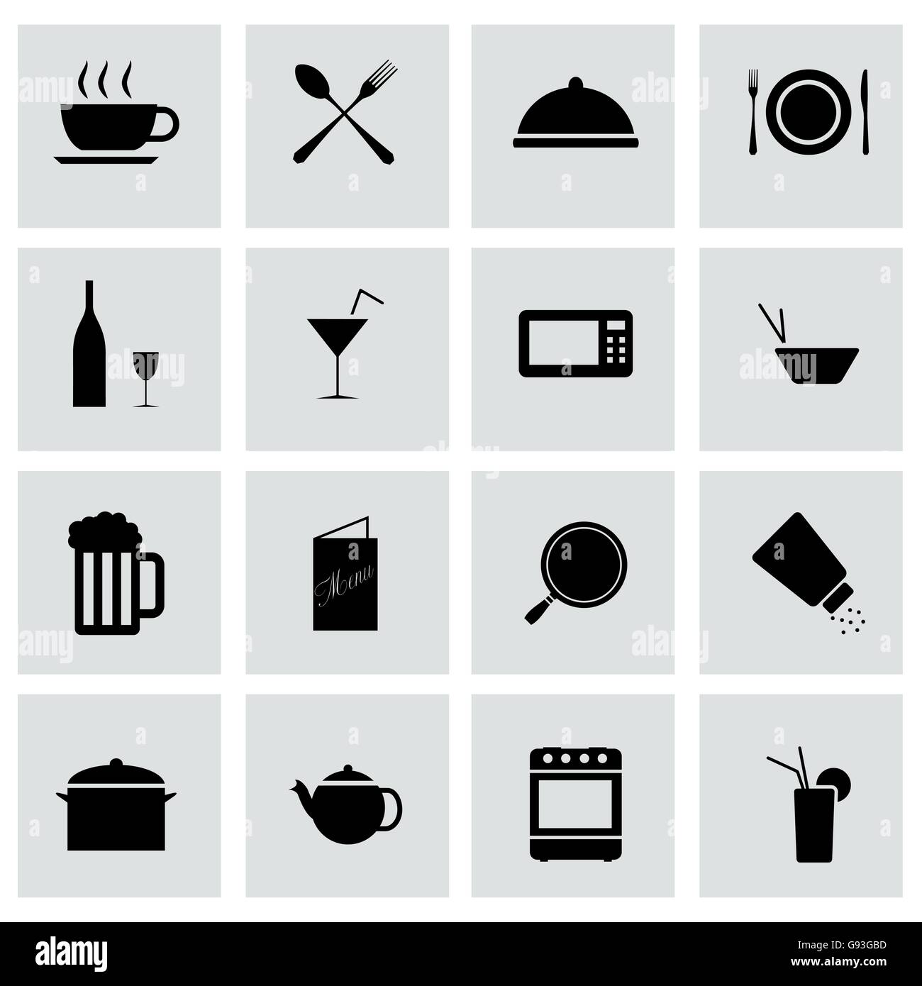 School lunch fruit black Stock Vector Images - Alamy