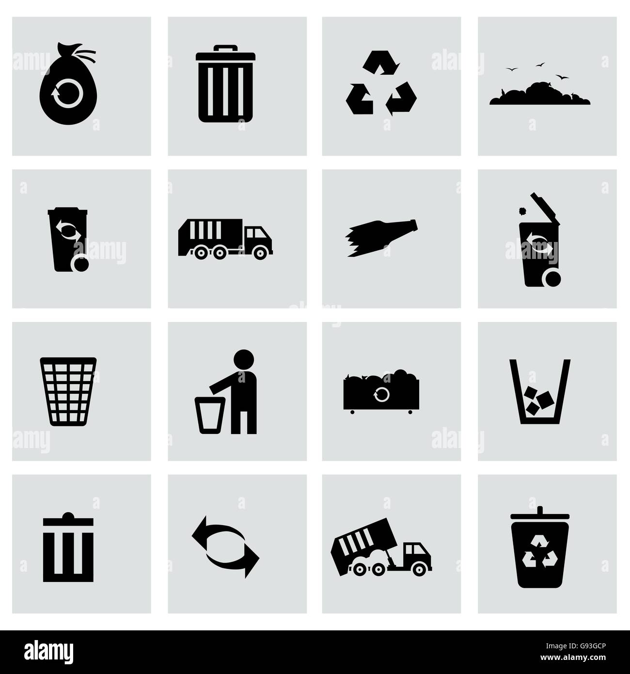Garbage symbol pictogram isolated Stock Vector Images - Alamy