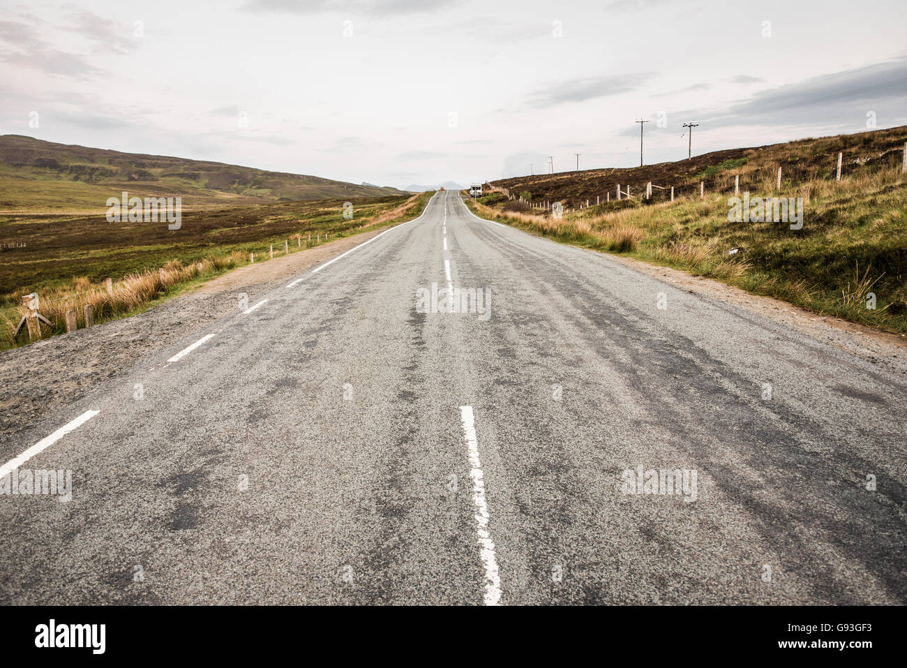 Desert street in Isle of Skye, Scotland Stock Photo - Alamy