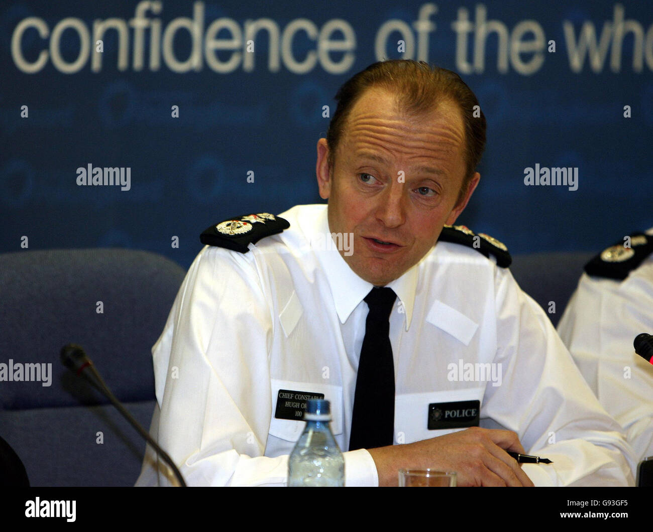Northern Ireland Chief Constable Sir Hugh Orde speaks at a Policing ...