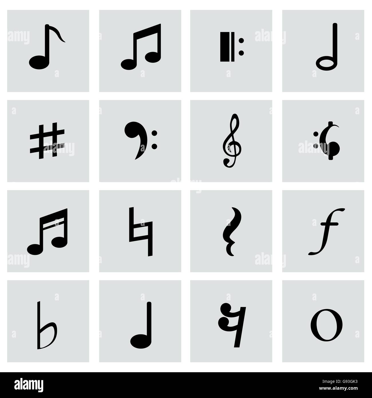 Vector black notes icons set Stock Vector Image & Art - Alamy